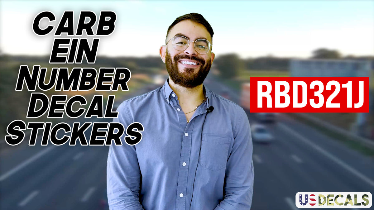 CARB ARB EIN Number Decal Sticker Lettering | California Air Resources ...
