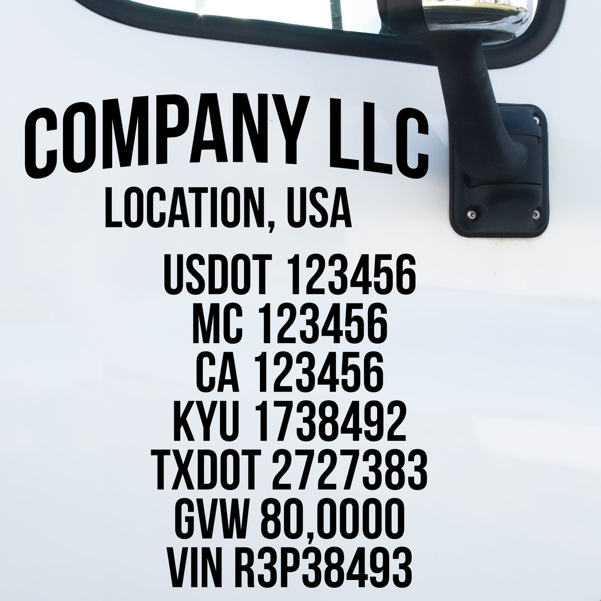 How Should You Display Your USDOT Lettering On Your Commercial Vehicle ...