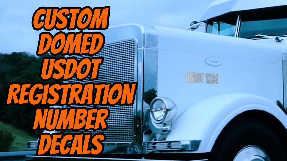Custom Domed USDOT Registration Number Decal Sticker Lettering | Raise ...