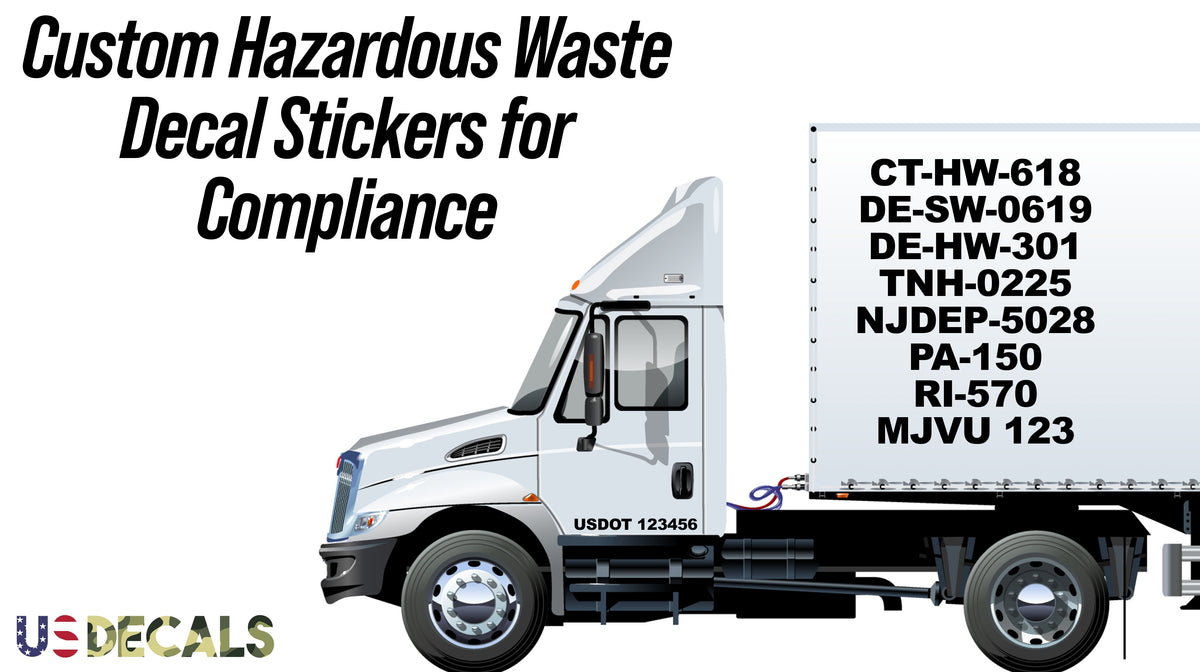 Custom Hazardous Waste Material Decal Stickers For Compliance – US Decals