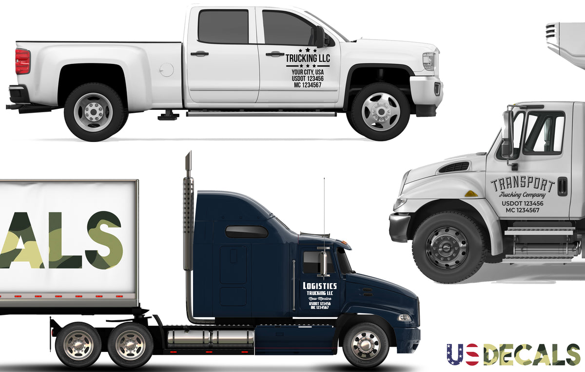 USDOT Truck Vinyl Lettering Decals for All Weight Trucks – US Decals