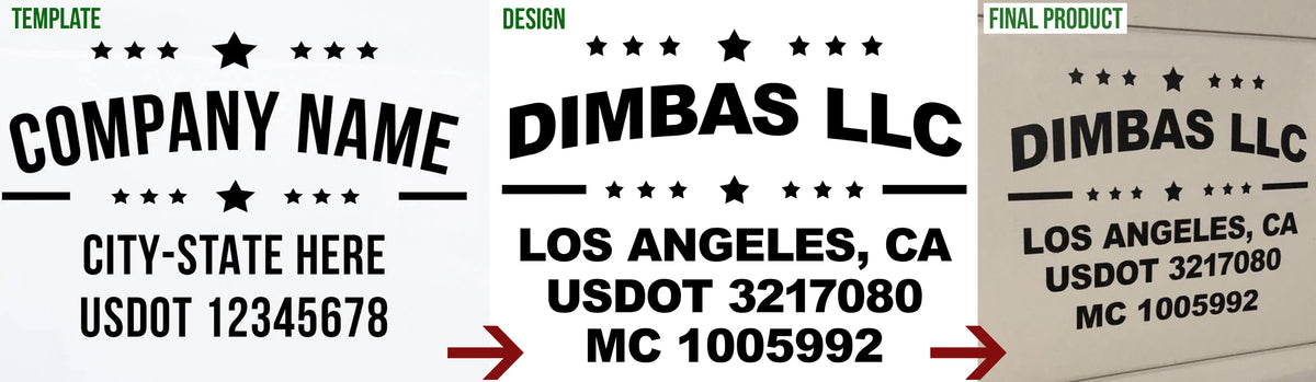 USDOT Template To Design To Final Product | Custom USDOT Lettering & G ...