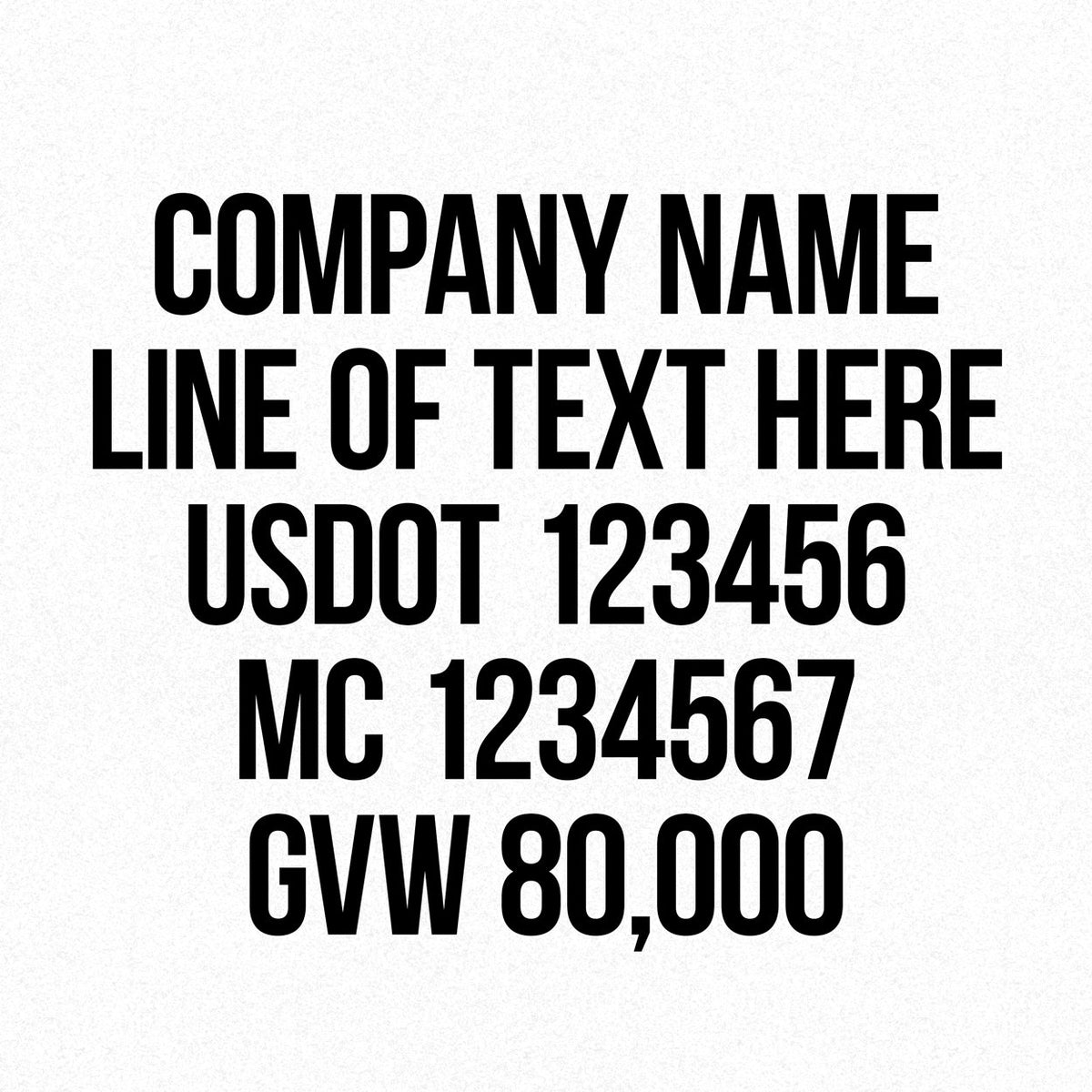 Truck Line Regulation Decals – US Decals