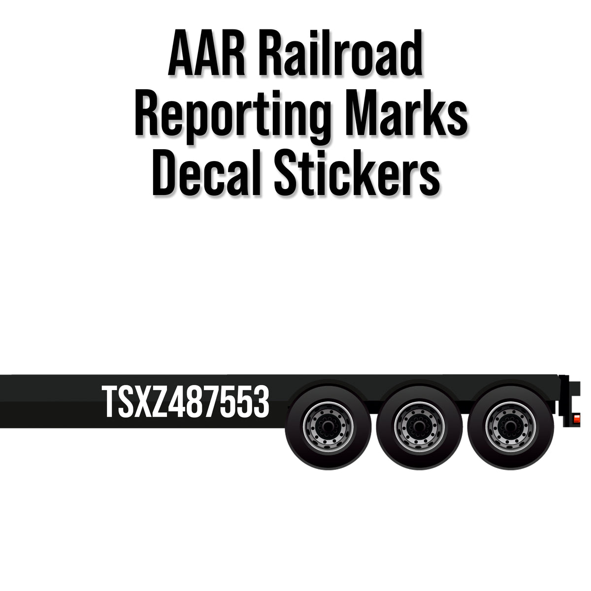 AAR Railroad Reporting Marks Decal Stickers for Trailers – US Decals