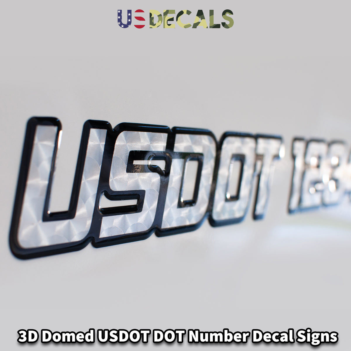 3D Domed USDOT DOT Number Decal Sticker Lettering – US Decals