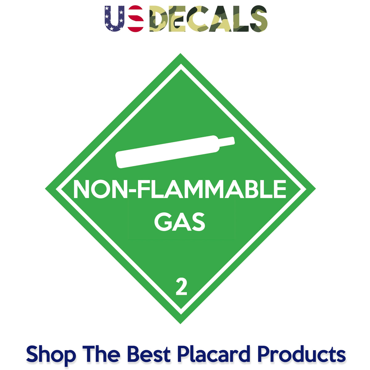 Hazard Class 2: Non-Flammable Gas Placard Sign – US Decals