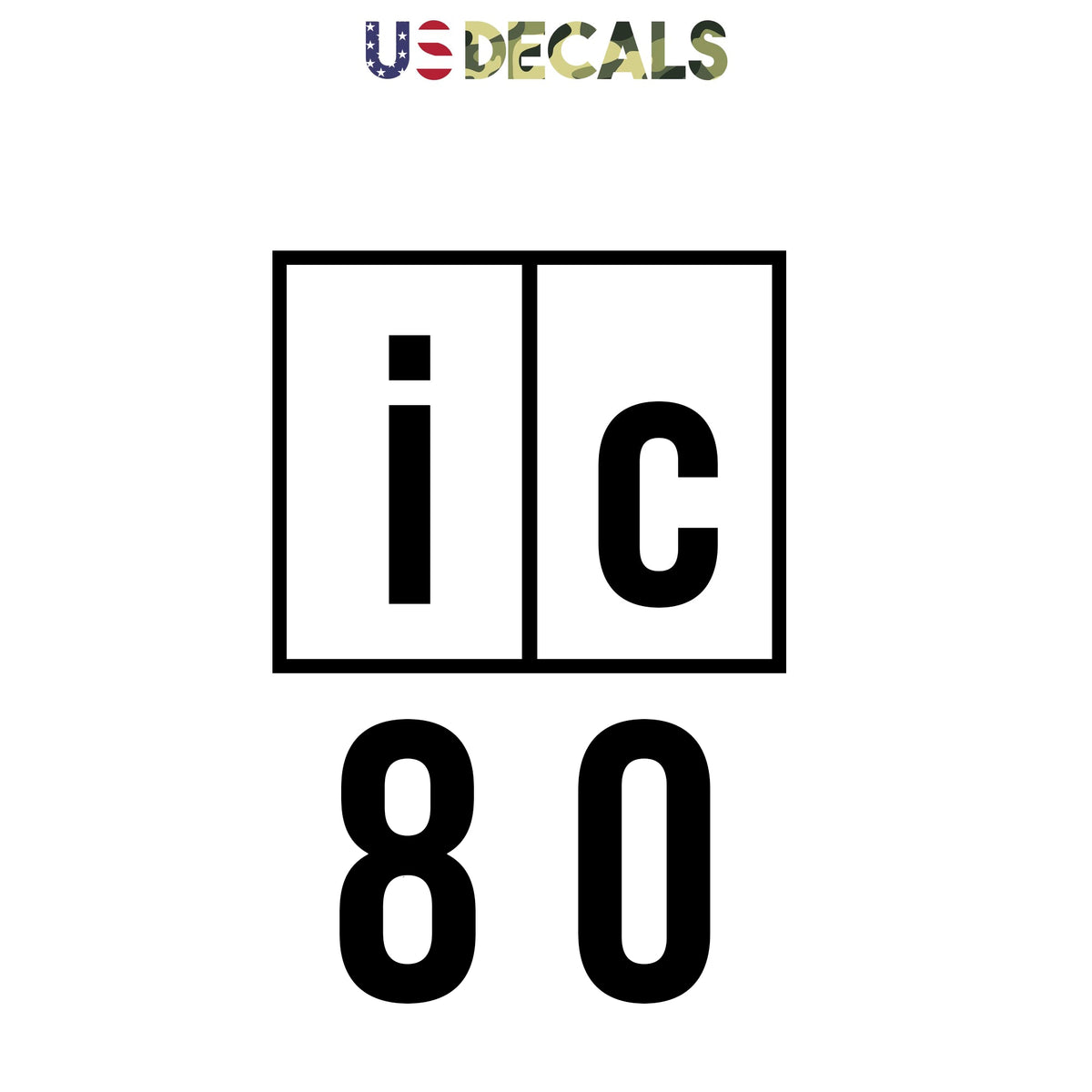 iC 80 Shipping Container Number Decal Sticker – US Decals