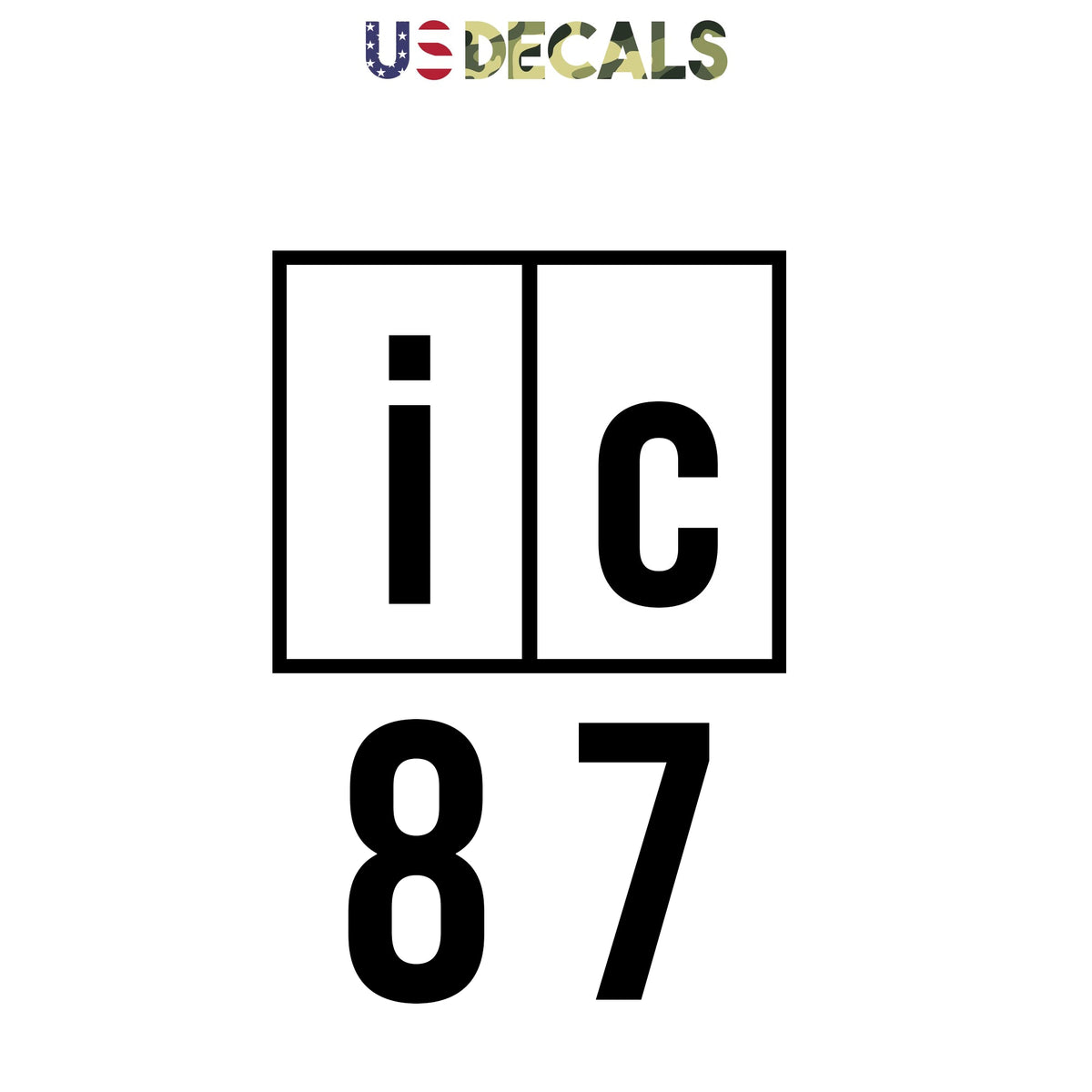 iC 87 Shipping Container Number Decal Sticker – US Decals