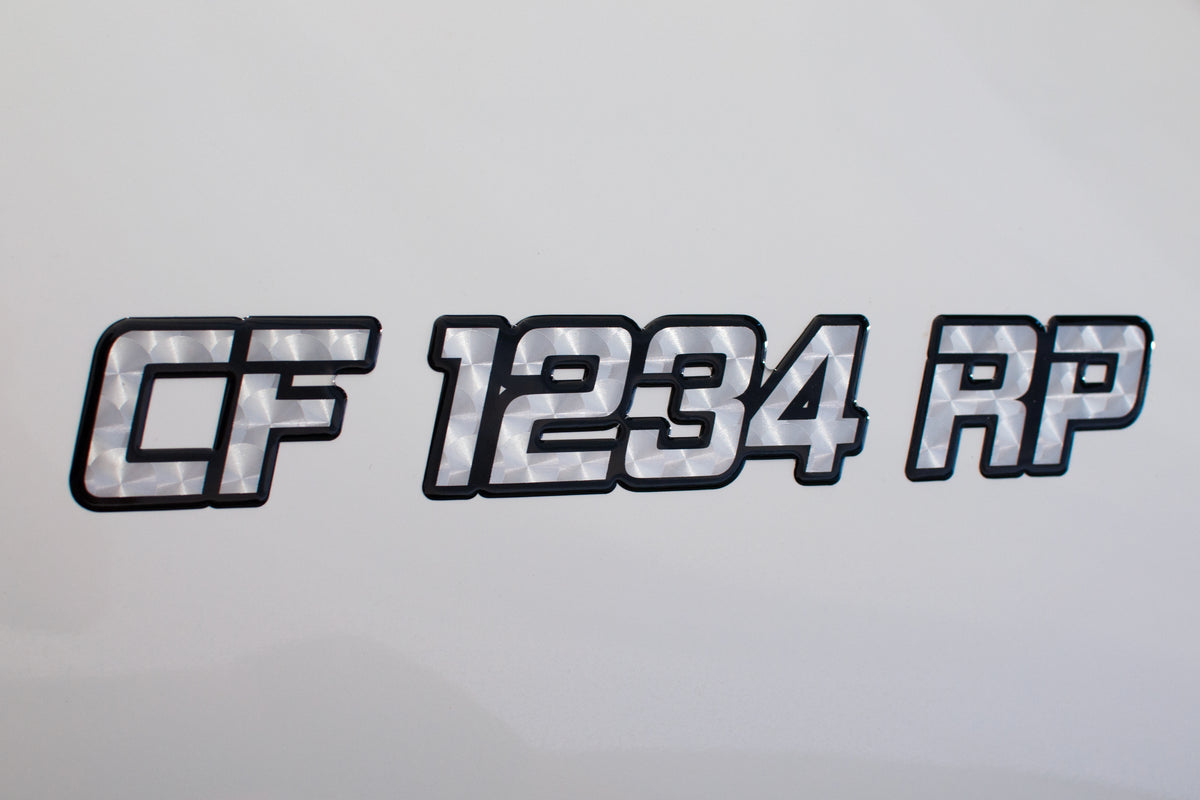 Custom Two Color Raised Domed 3D Boat Registration Numbers & Letter De ...