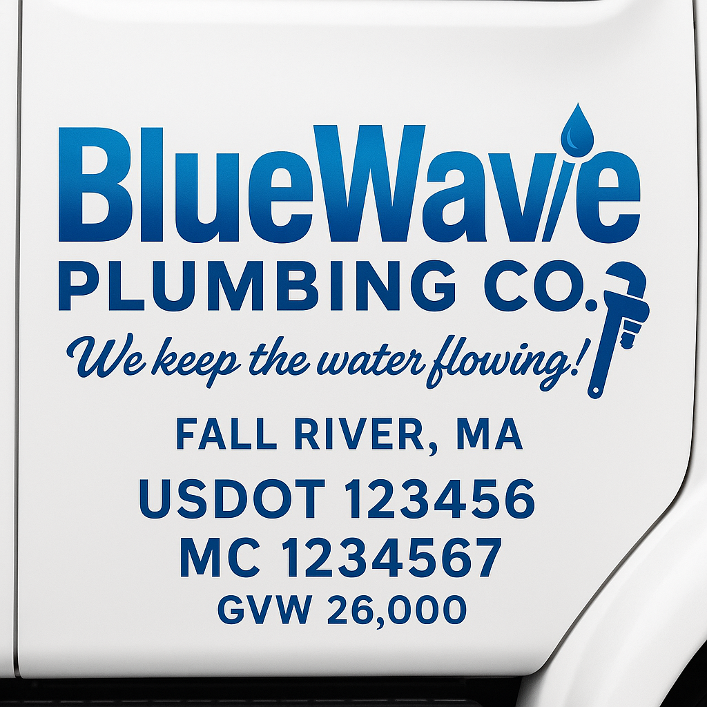 Plumbing Business Truck Door Decal Lettering Sticker Sign, 2 Pack – US ...