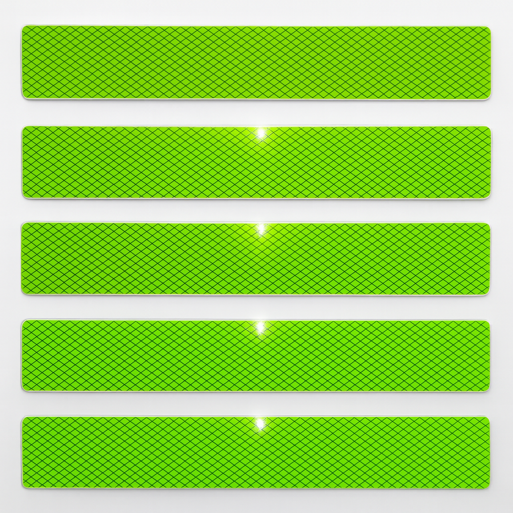 Magnetic DOT Neon Green Reflective Strips | Reflective Magnetic Strips ...