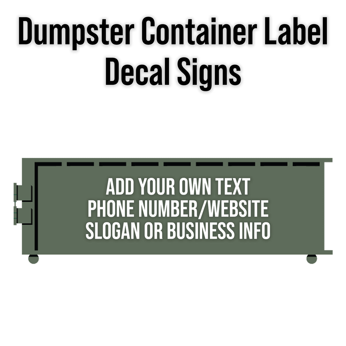 Dumpster Container Decal Signs – US Decals