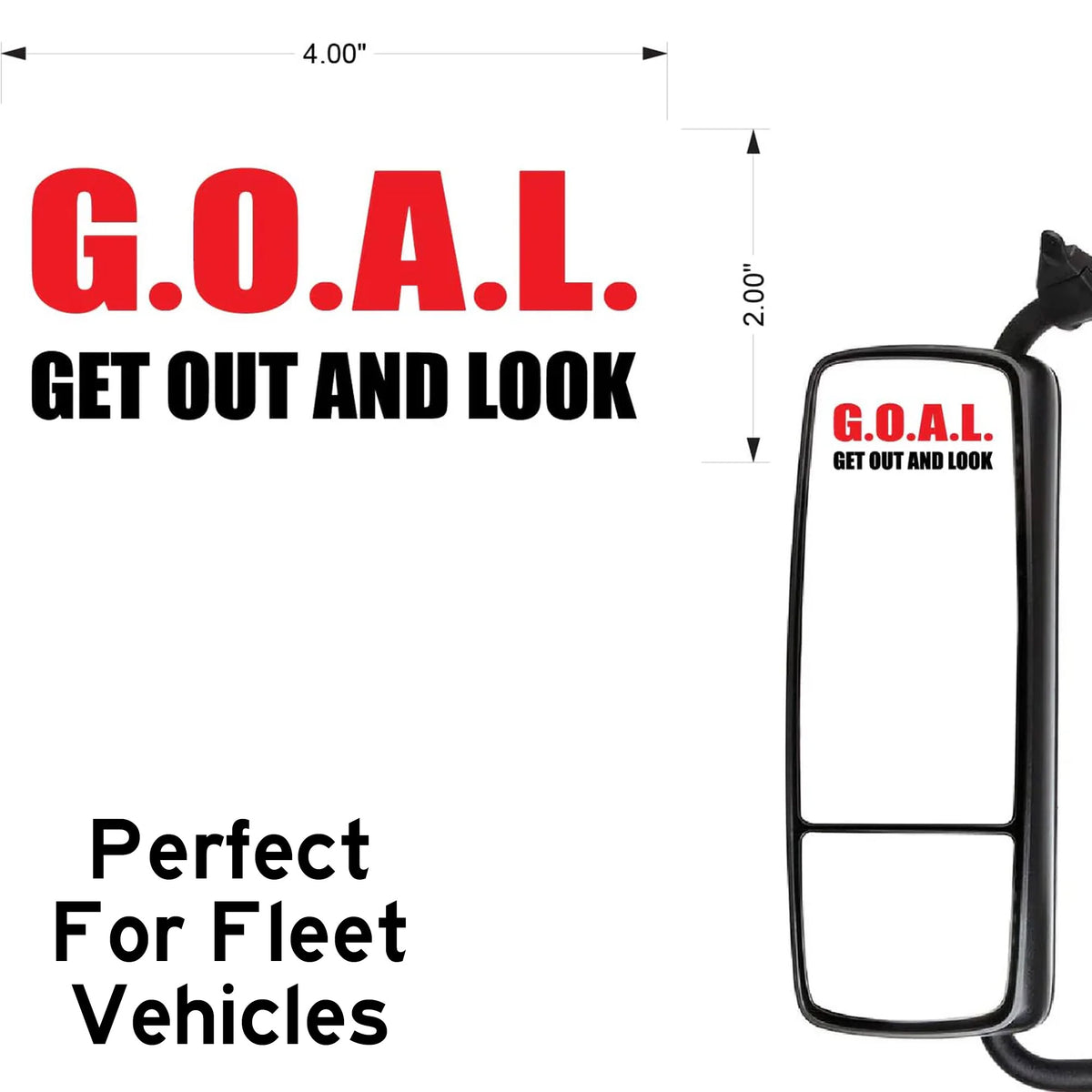 G.O.A.L Get Out And Look Sign For Mirrors | GOAL Get Out And Look For ...