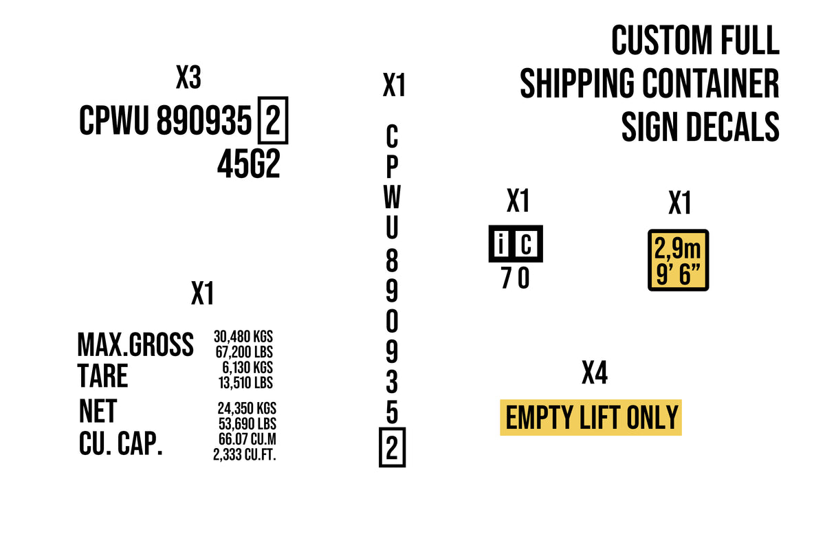 Custom Shipping Containers – US Decals