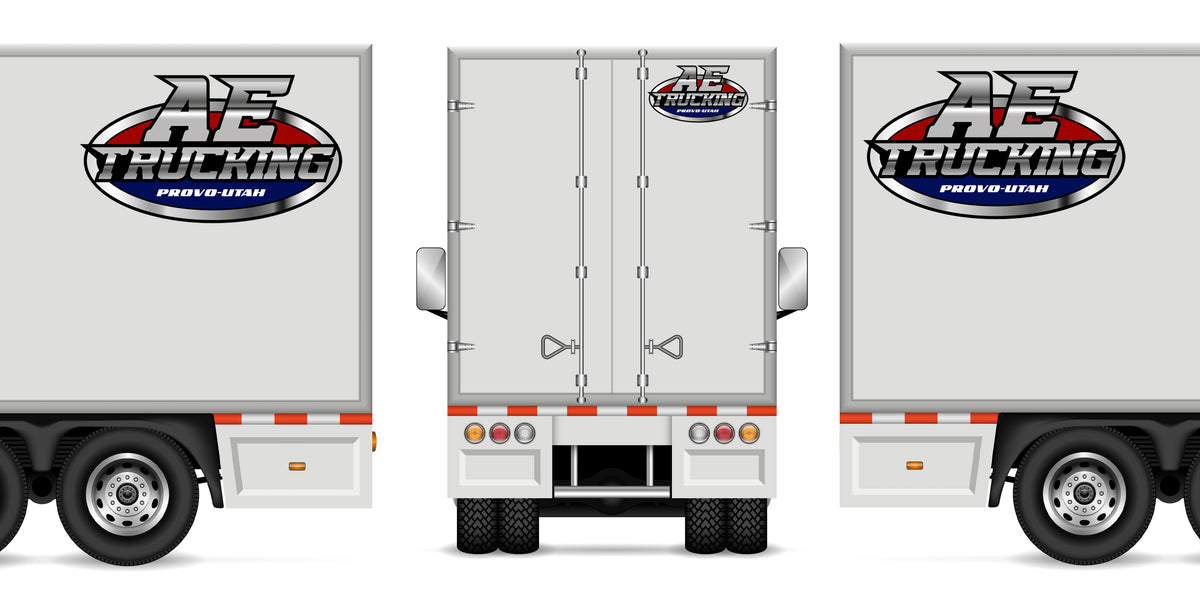 Custom Trailer Box Logo Decal Sticker (3-Pack) – US Decals