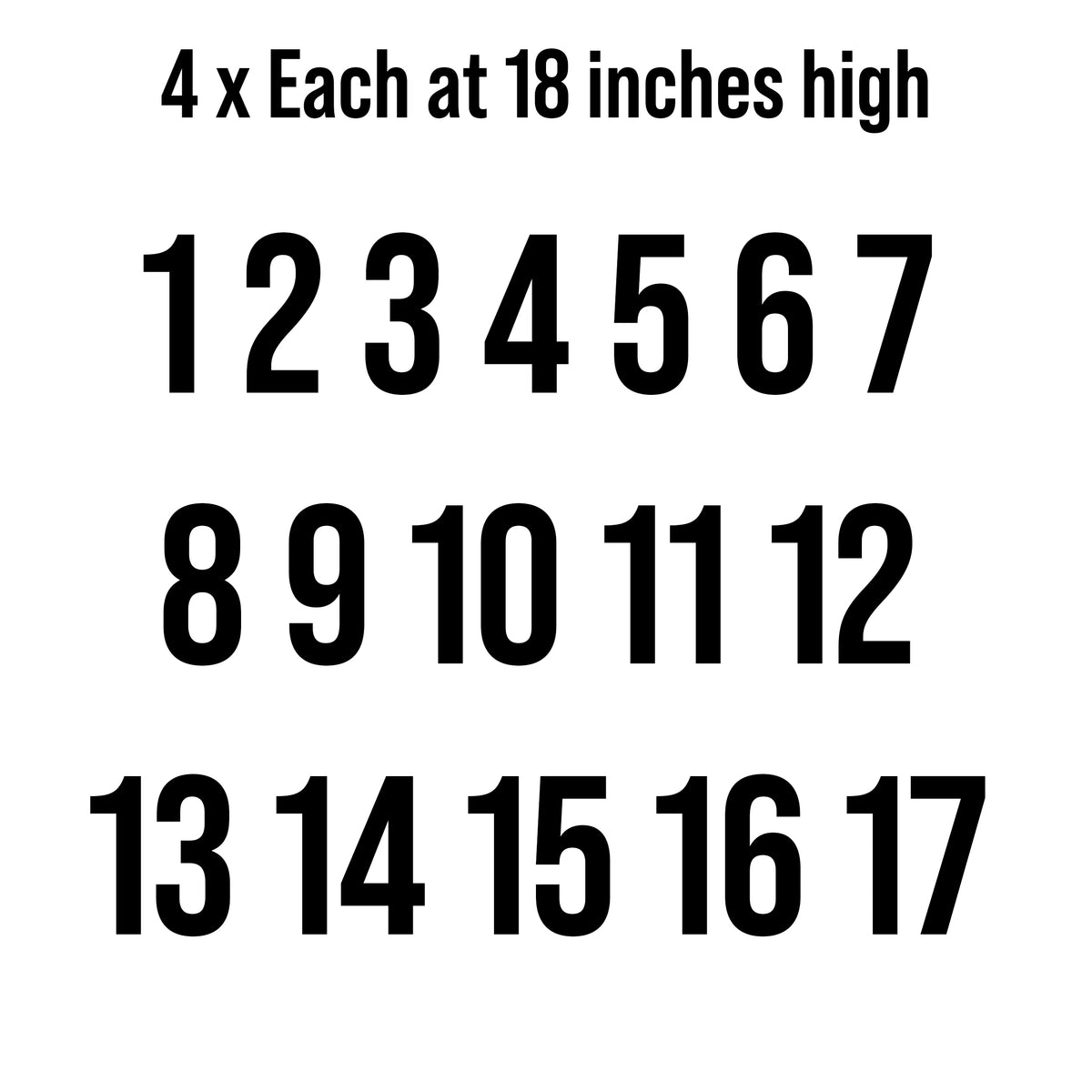 Large 18 inch Numbers For 53' Box Trailers – US Decals