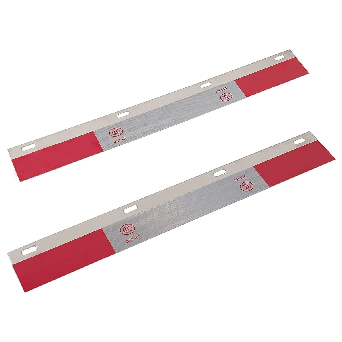 Mud Flap Reflector Aluminum 24"x3" for Semi Truck and Semi Trailer Str ...