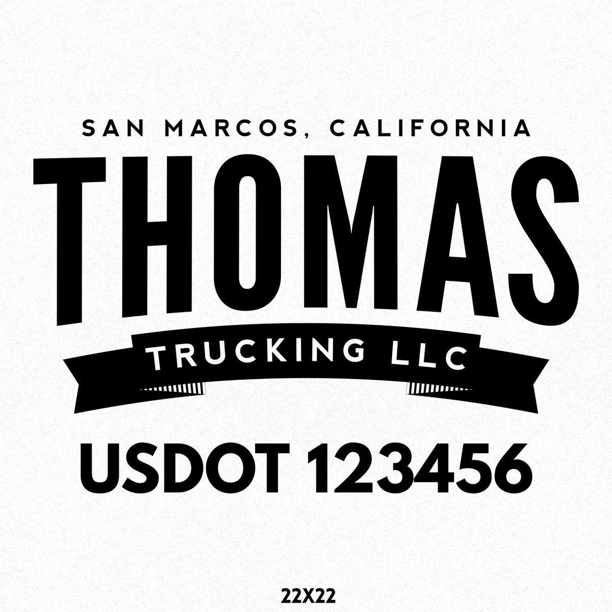 Company Name Truck Decal, 2 Pack – US Decals