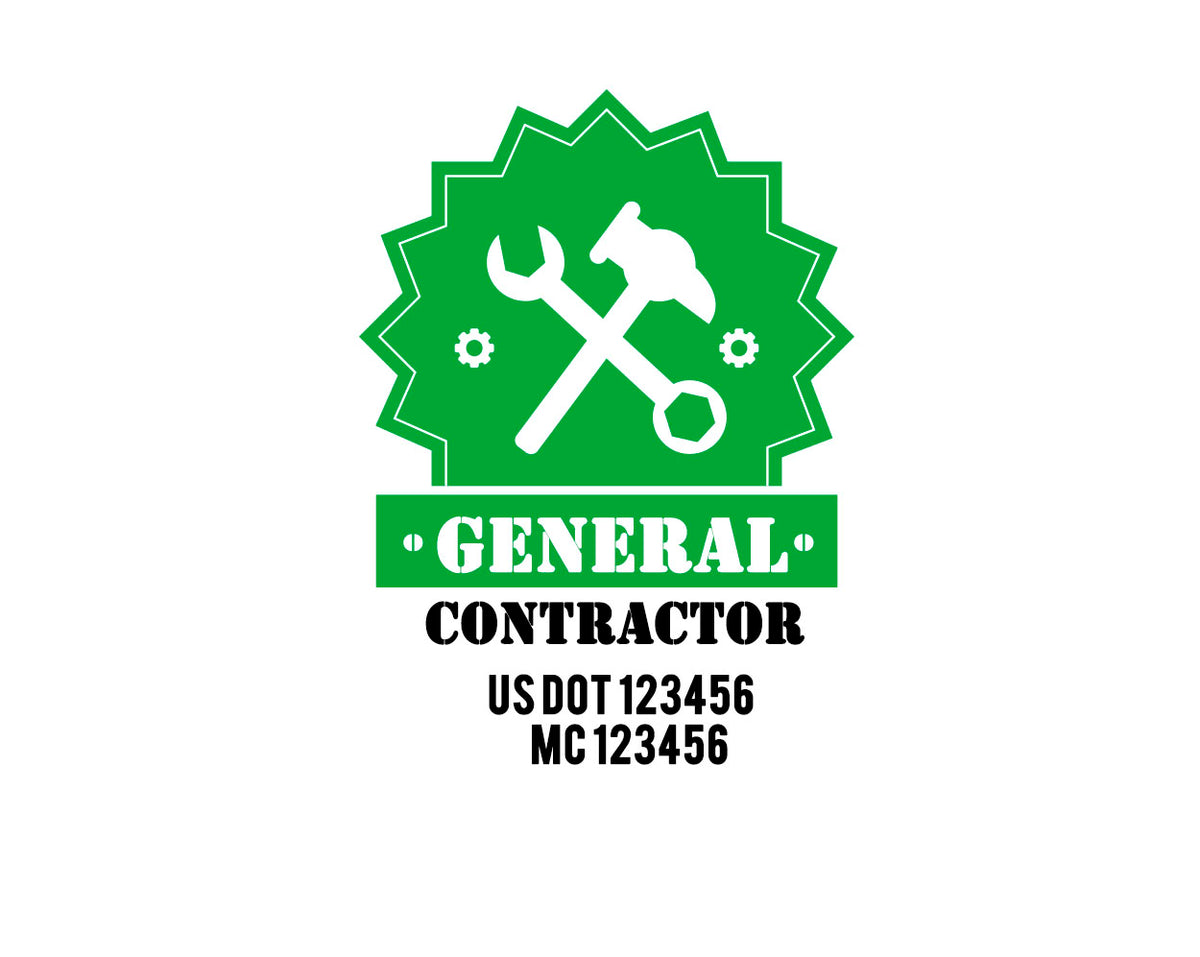 General Contractor Truck Decal (USDOT), 2 Pack – US Decals