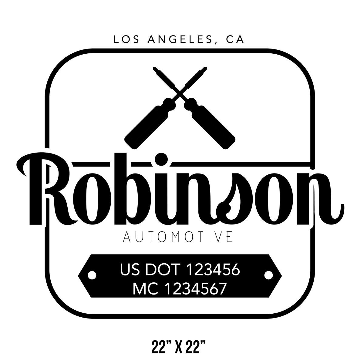 Mechanic, Auto Repair, Auto Body Shop Company Decal, 2 Pack – US Decals