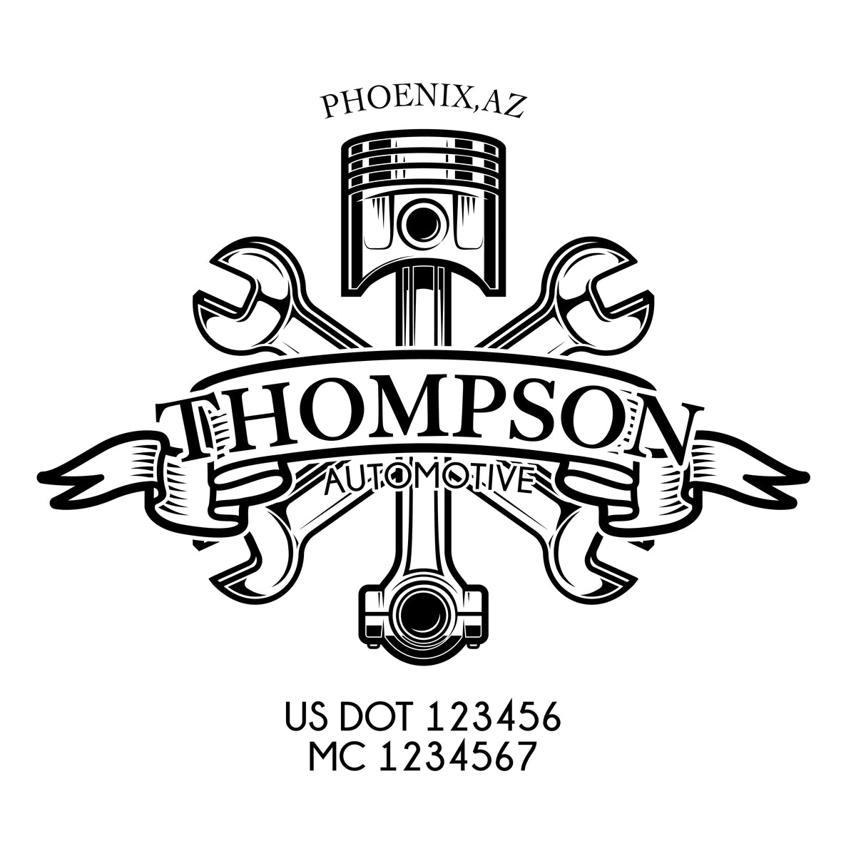 Mechanic, Auto Repair, Auto Body Shop Company Decal, 2 Pack – US Decals