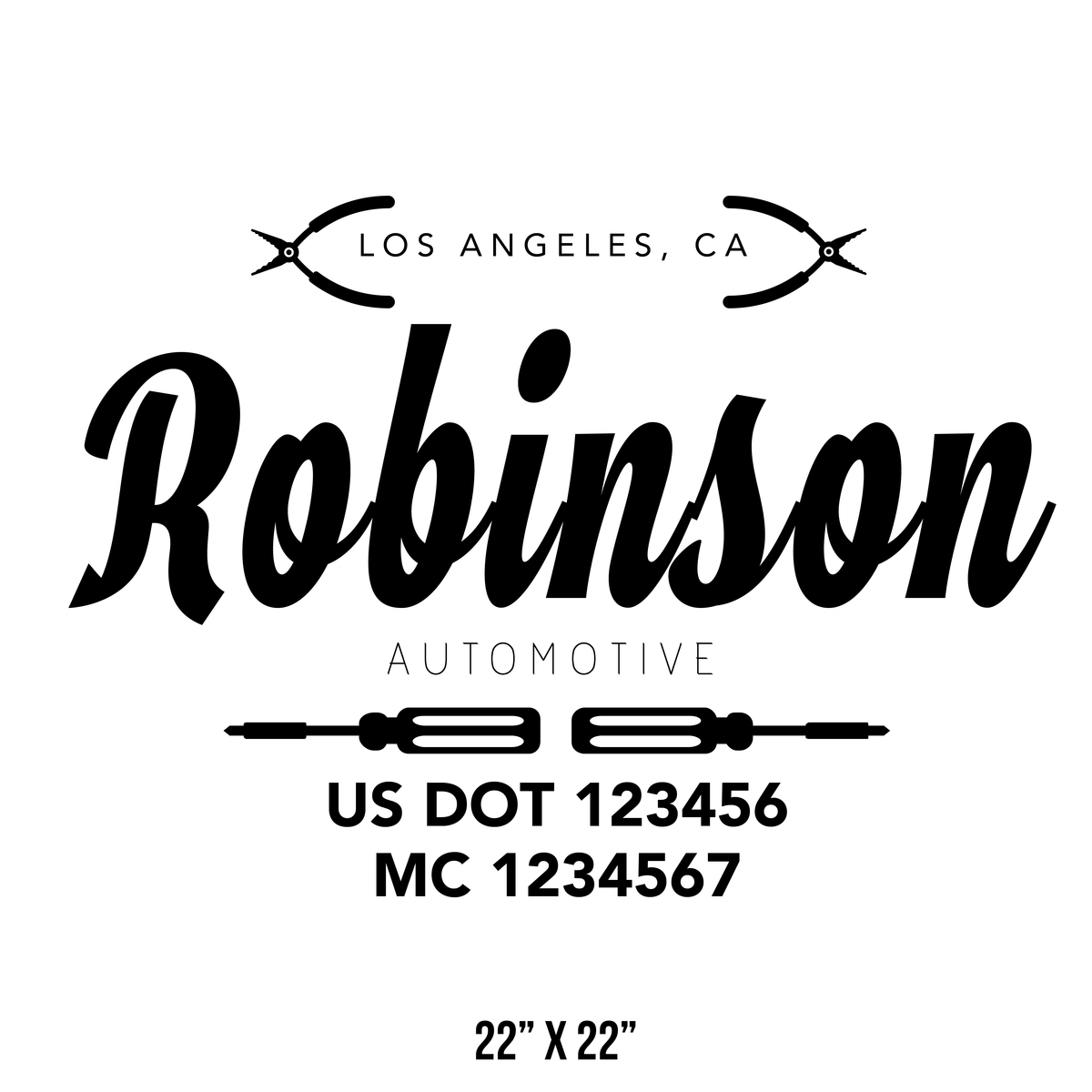 Mechanic, Auto Repair, Auto Body Shop Company Decal, 2 Pack – US Decals