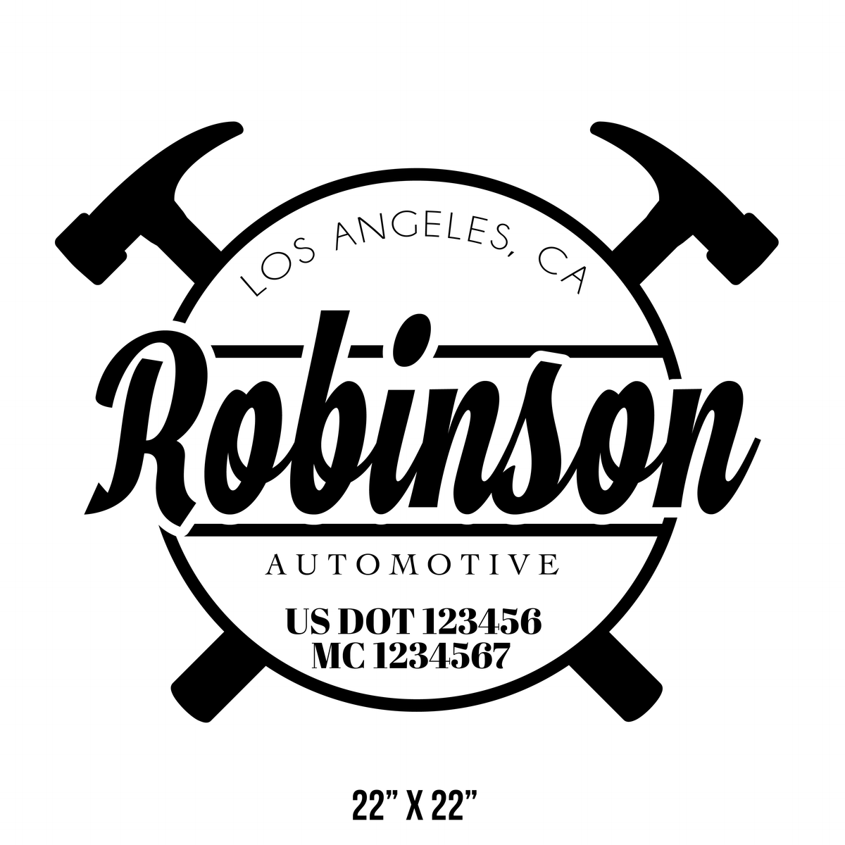 Mechanic, Auto Repair, Auto Body Shop Company Decal, 2 Pack – US Decals