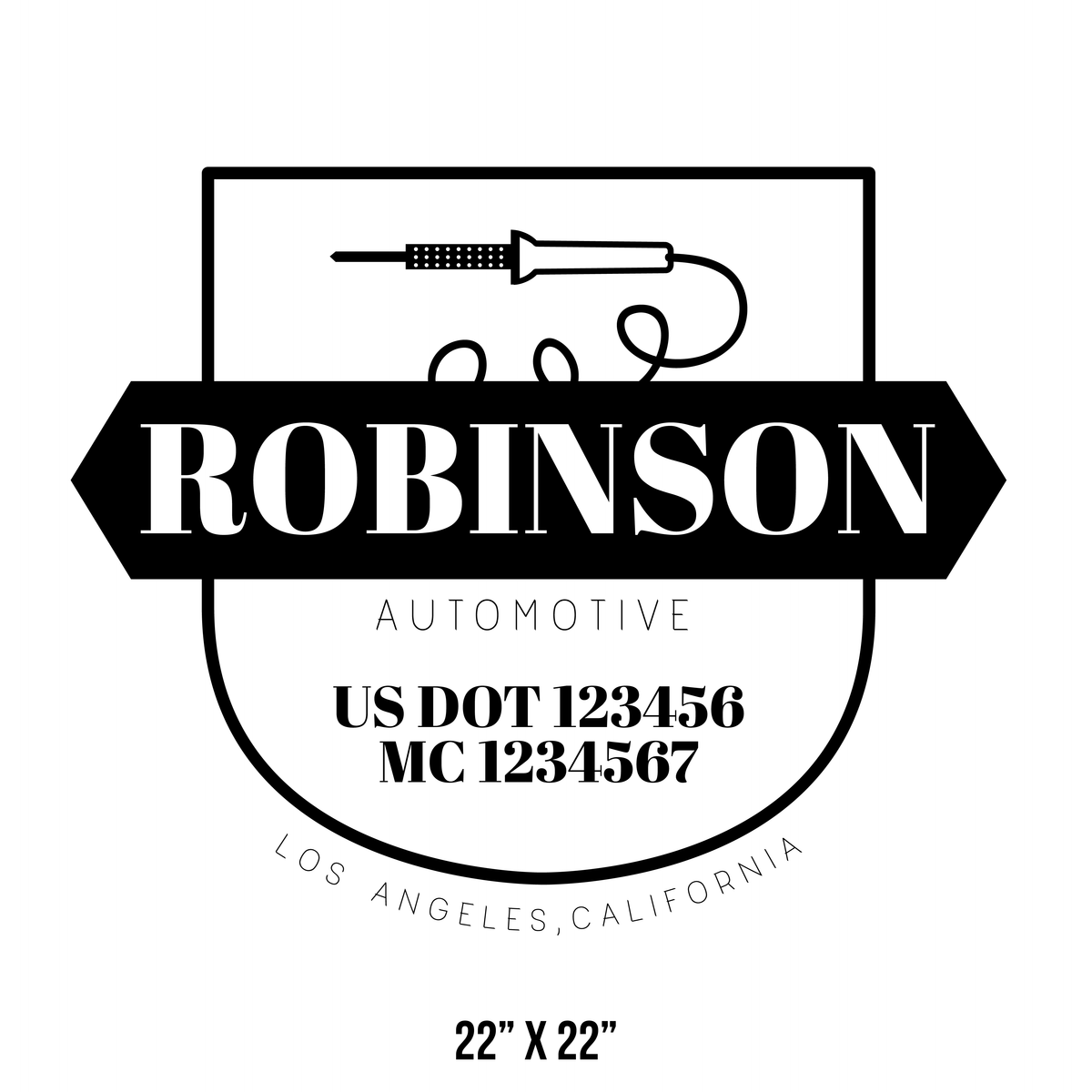 Mechanic, Auto Repair, Auto Body Shop Company Decal, 2 Pack – US Decals