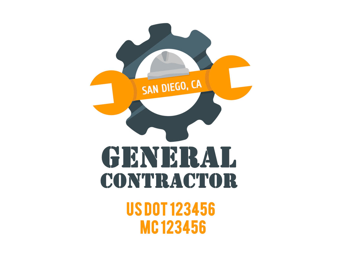 General Contractor Truck Decal (USDOT), 2 Pack – US Decals