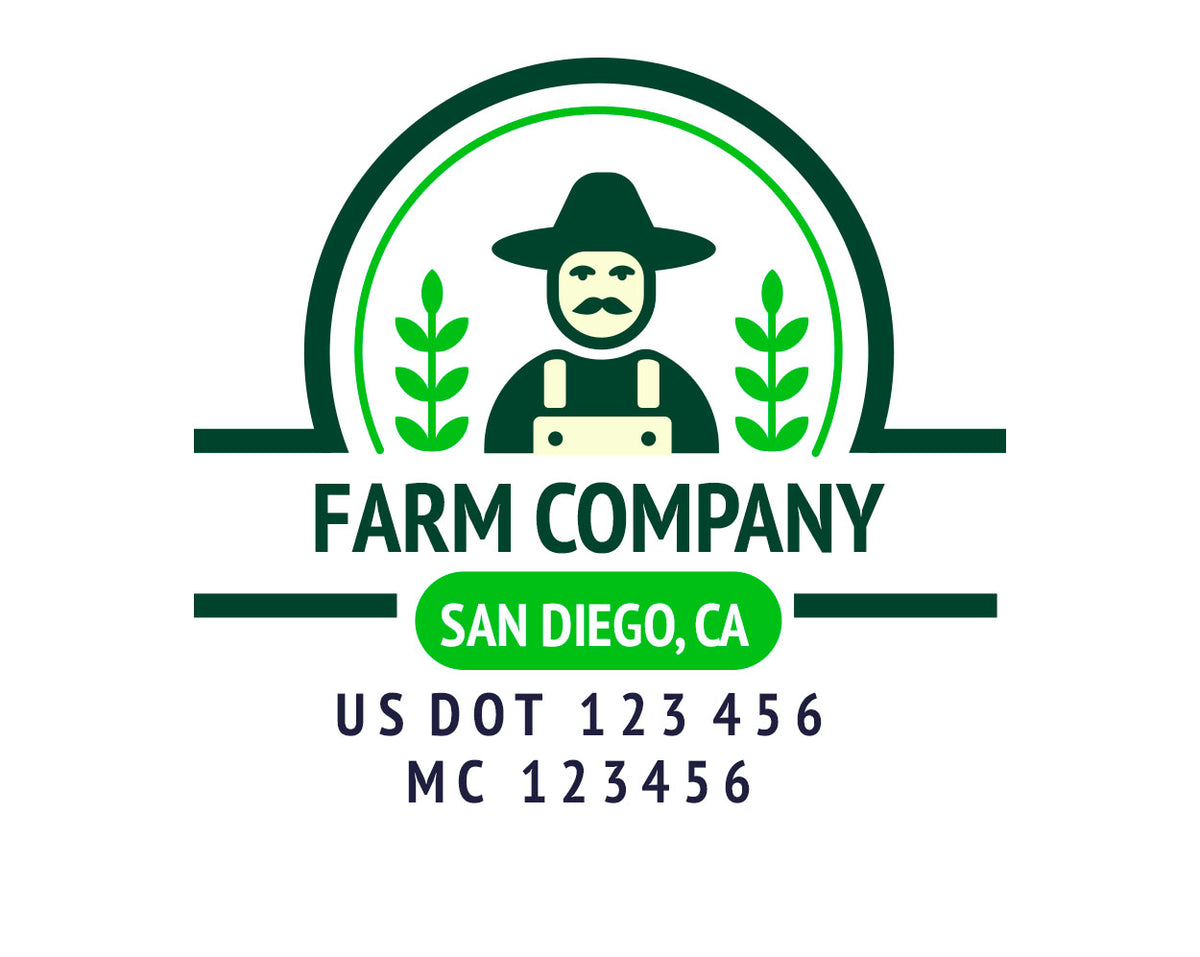 Farm Company Name Truck Decal (USDOT), 2 Pack – US Decals