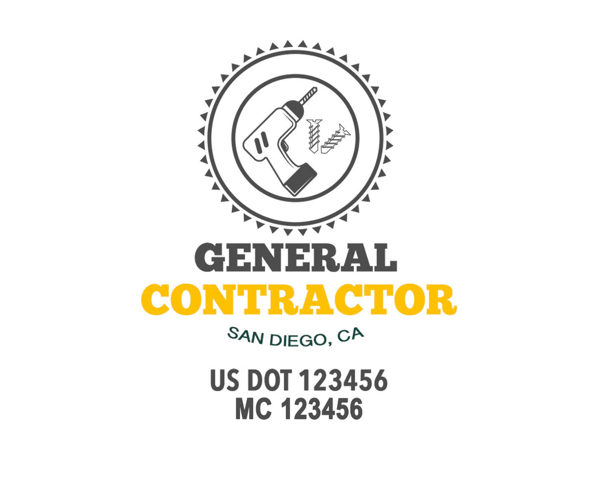 General Contractor Truck Decal (USDOT), 2 Pack – US Decals