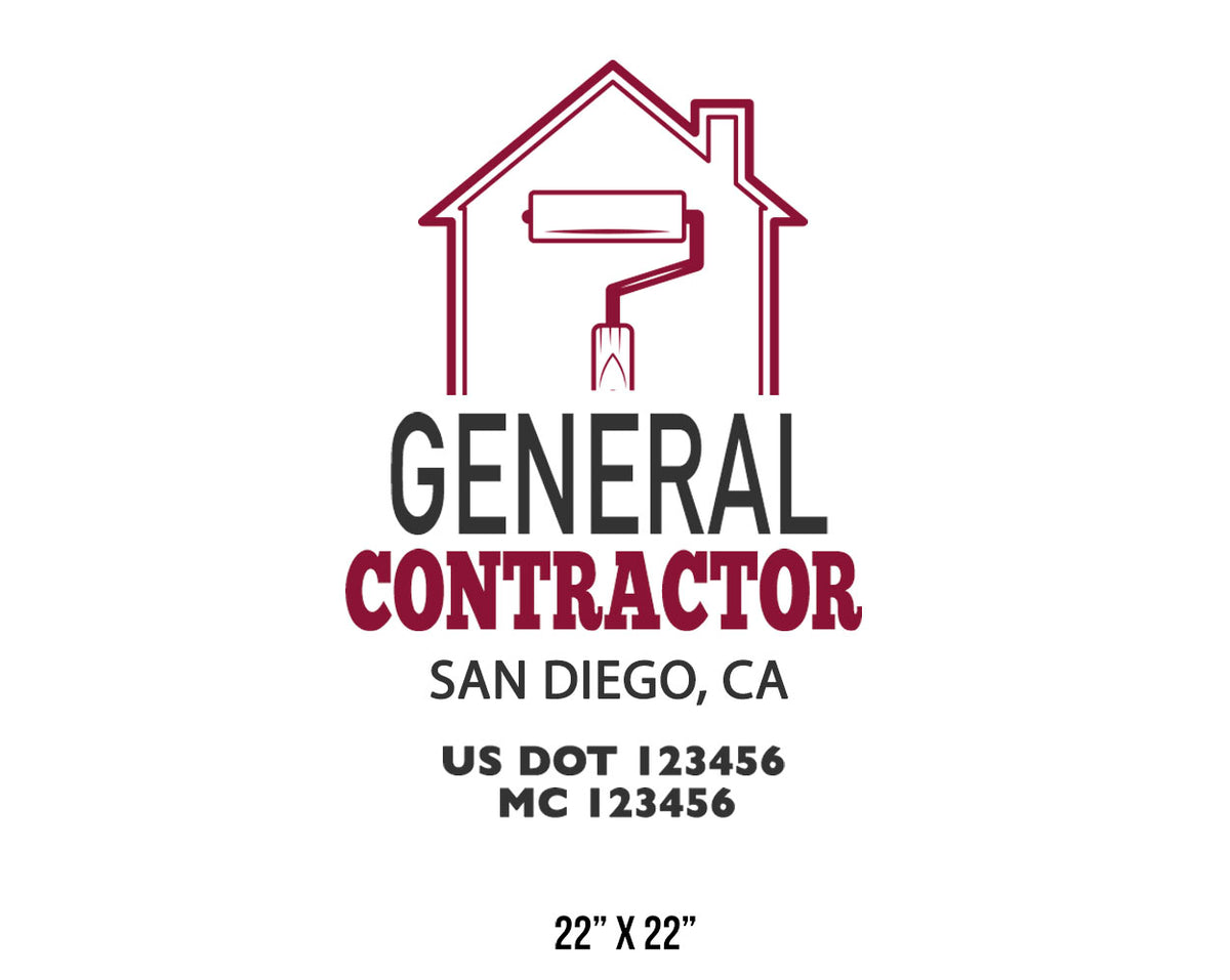 General Contractor Truck Decal (USDOT), 2 Pack – US Decals