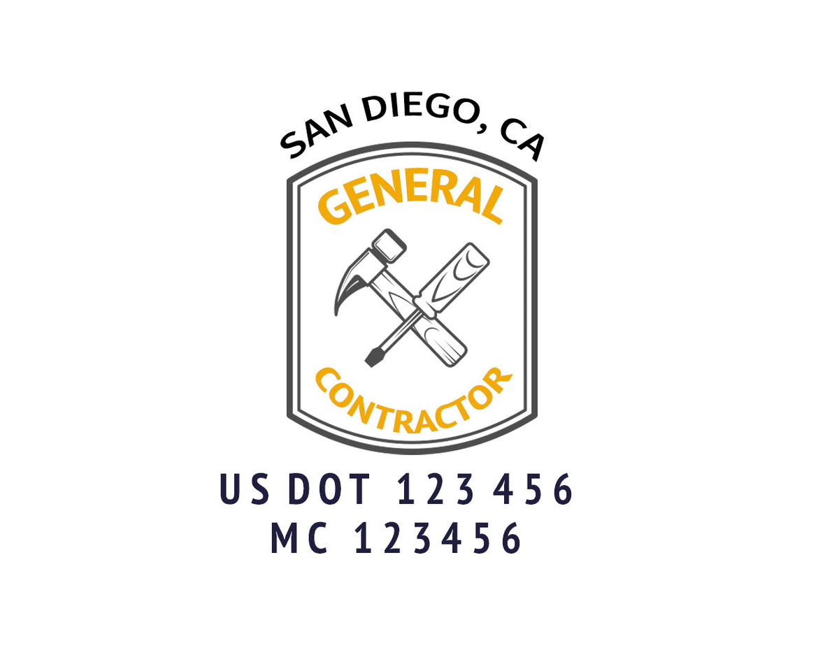General Contractor Truck Decal (USDOT), 2 Pack – US Decals