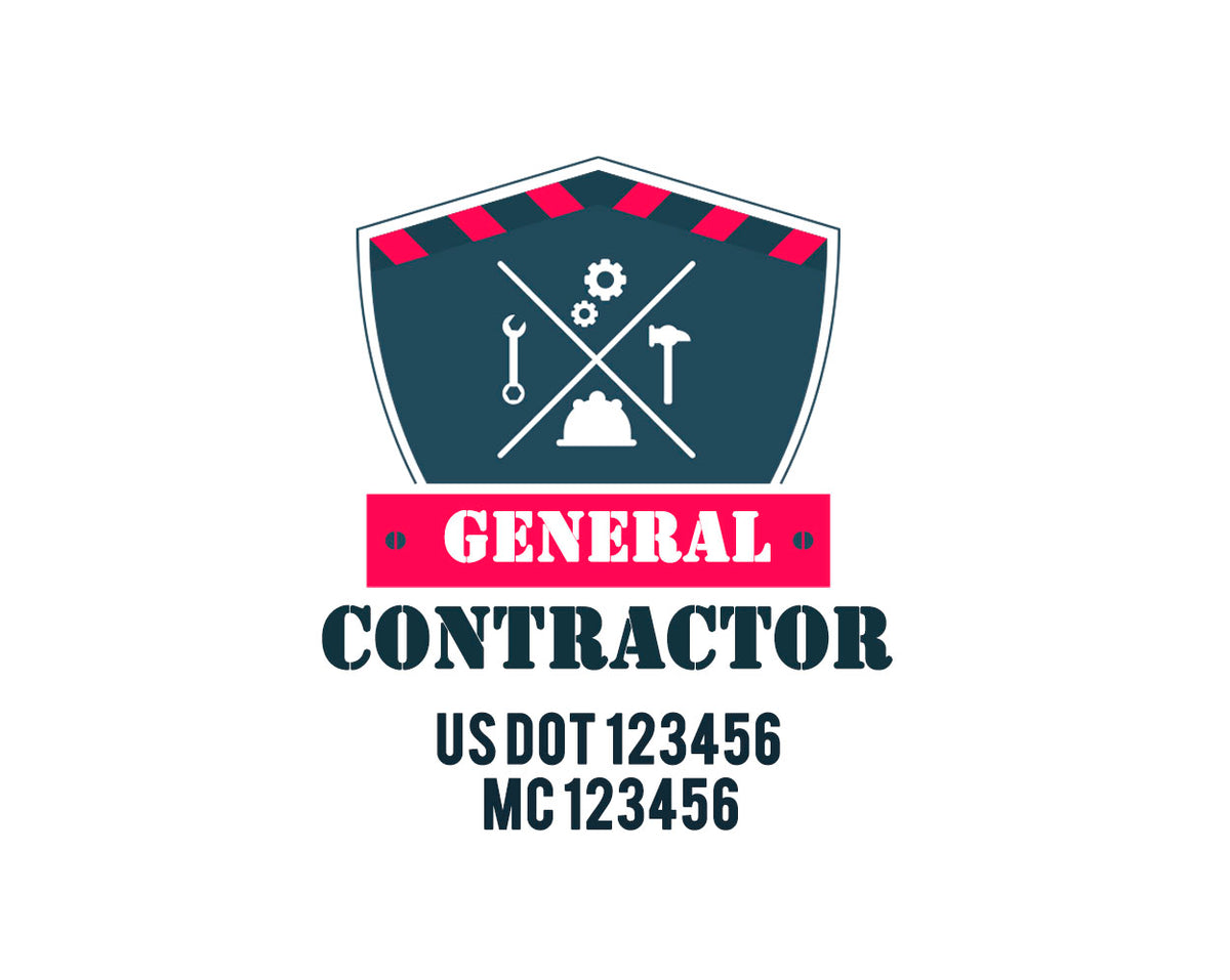 General Contractor Truck Decal (USDOT), 2 Pack – US Decals