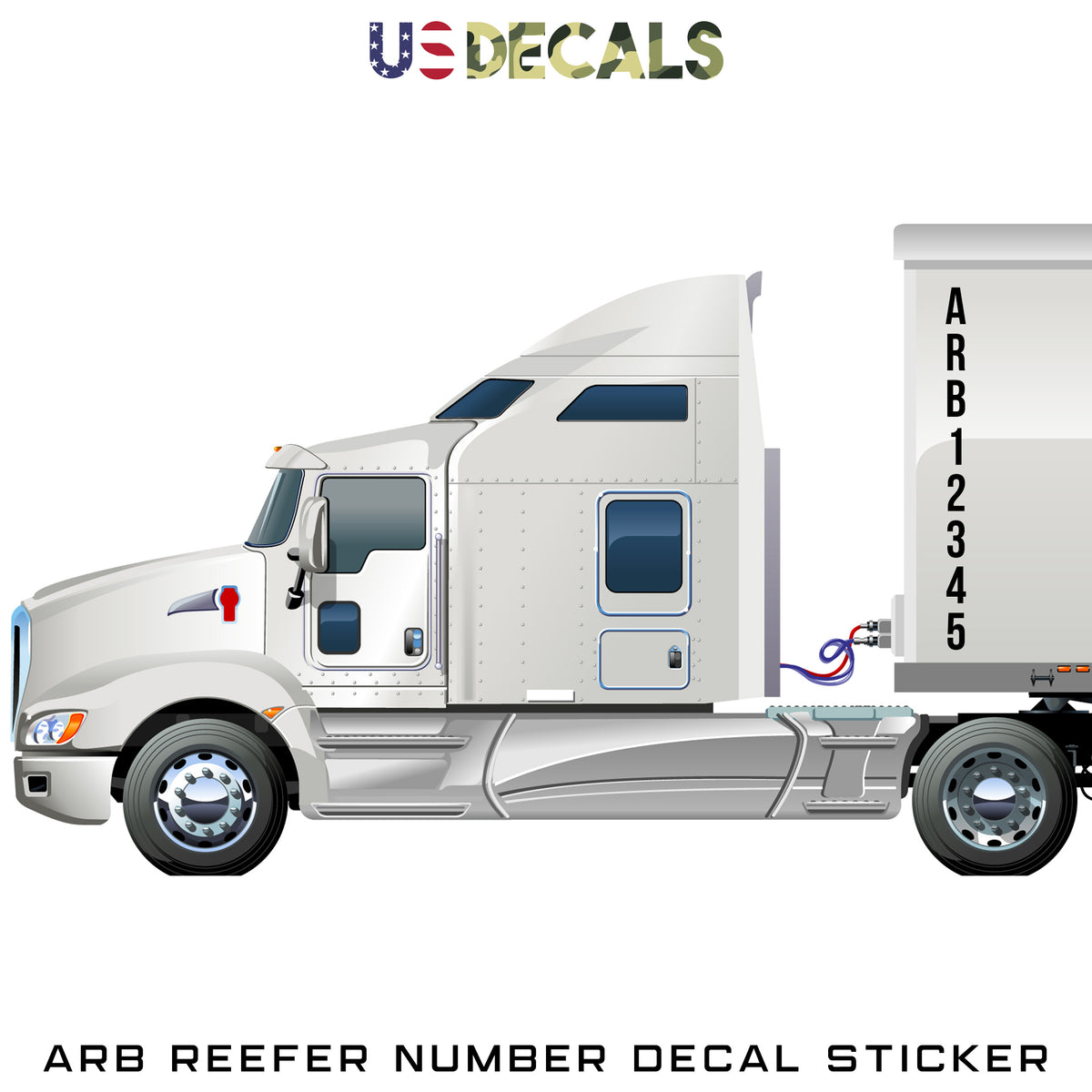 CARB ARB Reefer California Resource Board Number Decal Sticker, 2 Pack ...