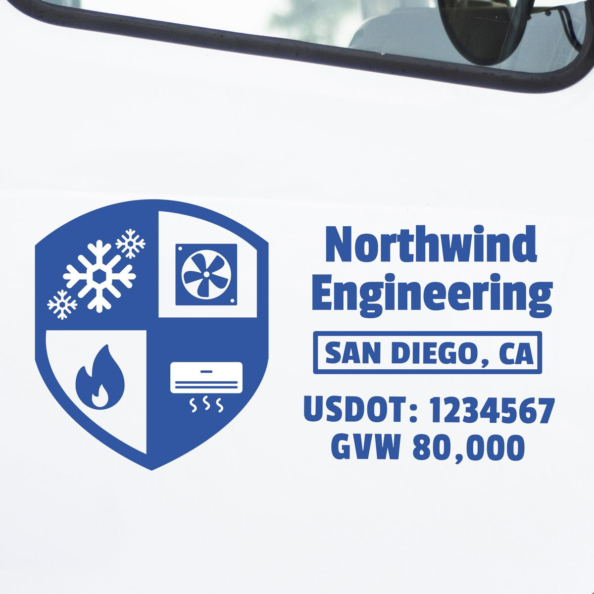 HVAC Heating, Ventilation, & Air Conditioning Truck Decal, 2 Pack – US ...