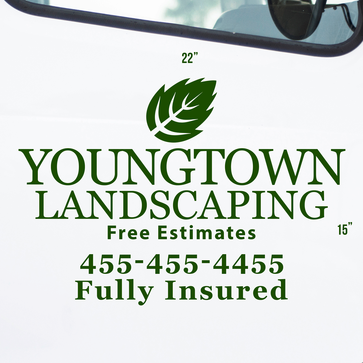 Lawn Care, Landscape, Tree Service Truck Decal, 2 Pack – US Decals