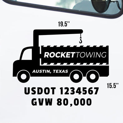 Towing Company Truck Decal, 2 Pack – US Decals