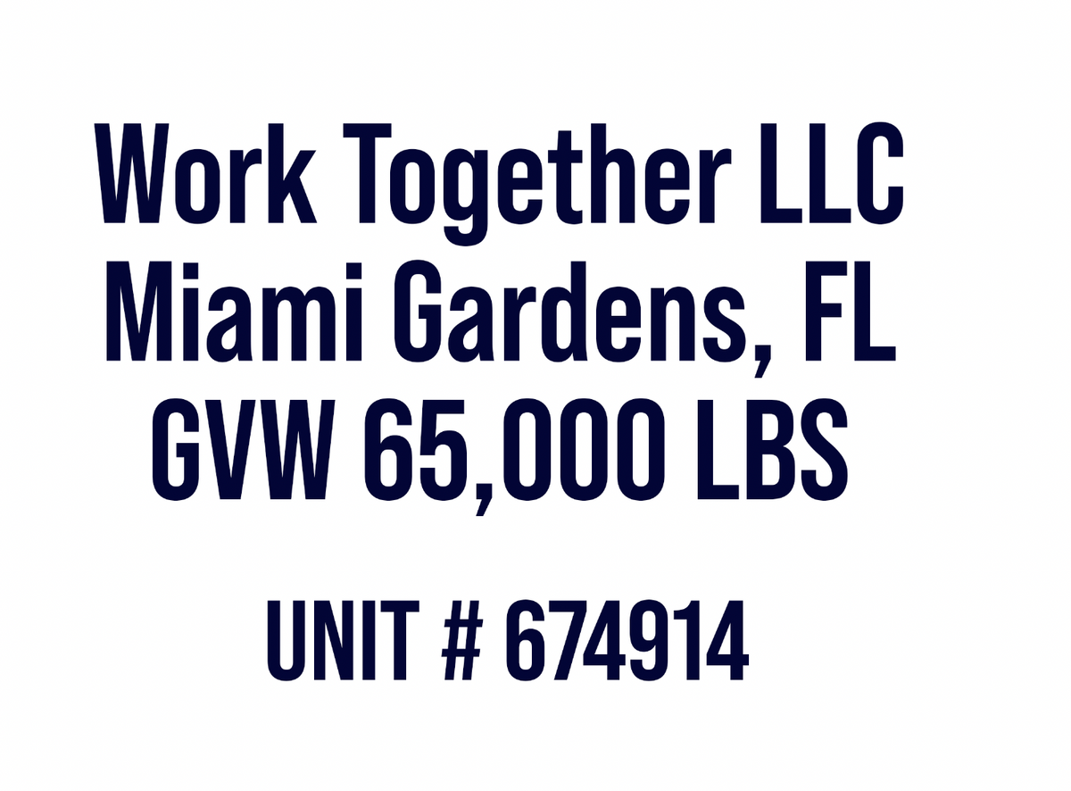 Custom Order for Work Together LLC – US Decals