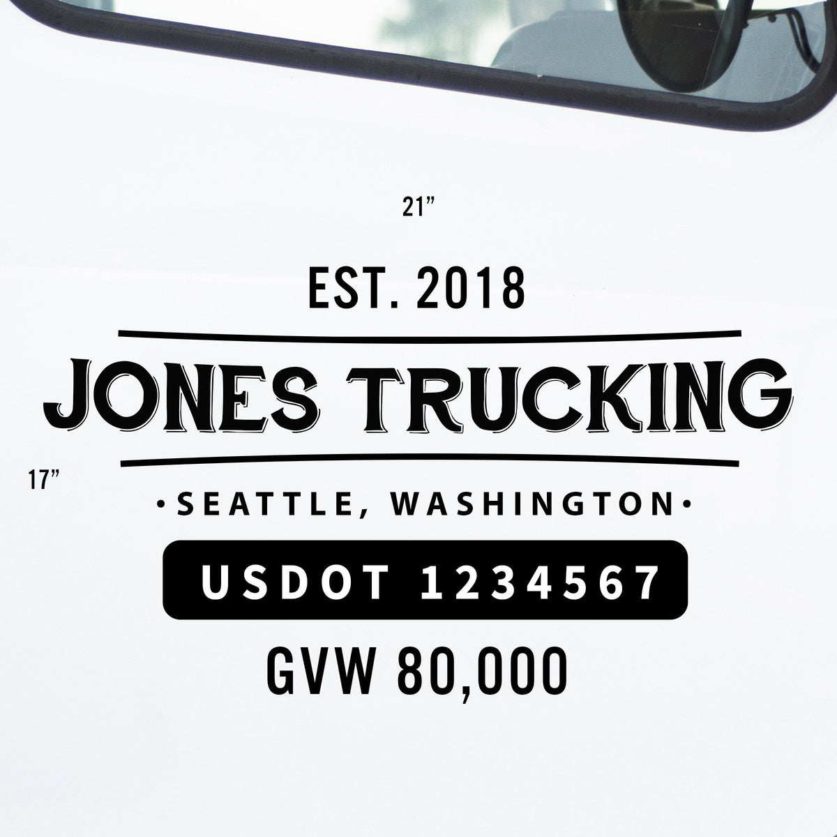Company Name Decal (Great for USDOT), 2 Pack – US Decals