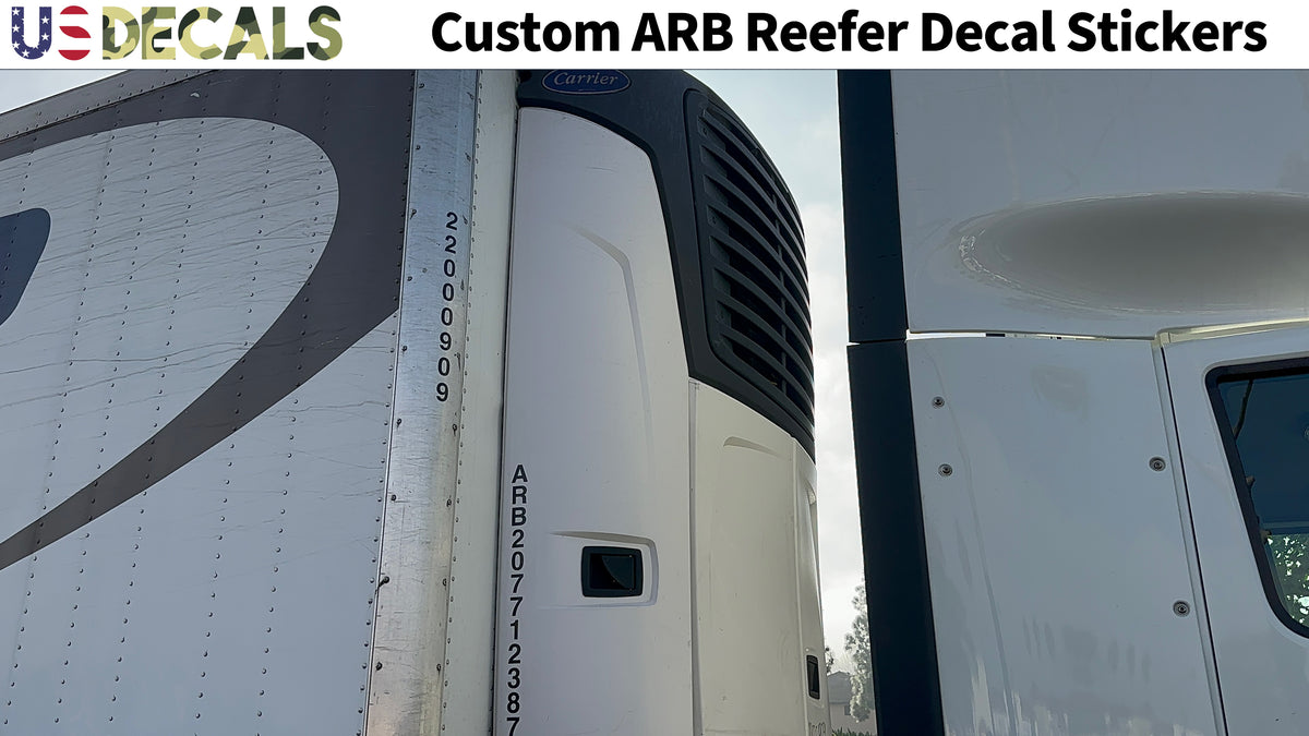 CARB ARB Reefer California Resource Board Number Decal Sticker, 2 Pack ...