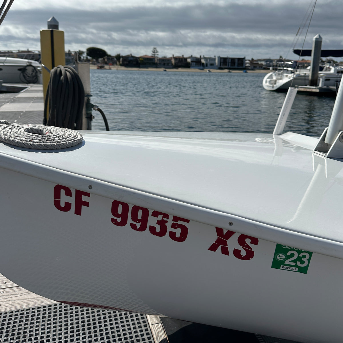 Boat Hull Registration Number Lettering Decal Sticker, 2 Pack – US Decals