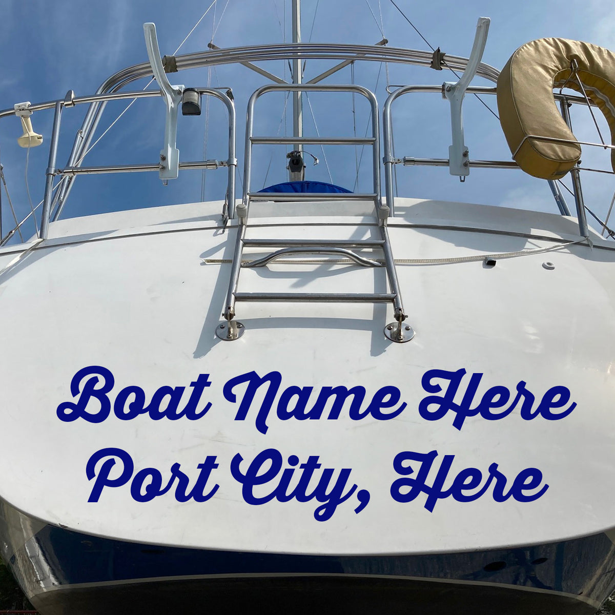 Boat Stern Name Lettering Decal Sticker | Back of Boat Decal Custom Le ...