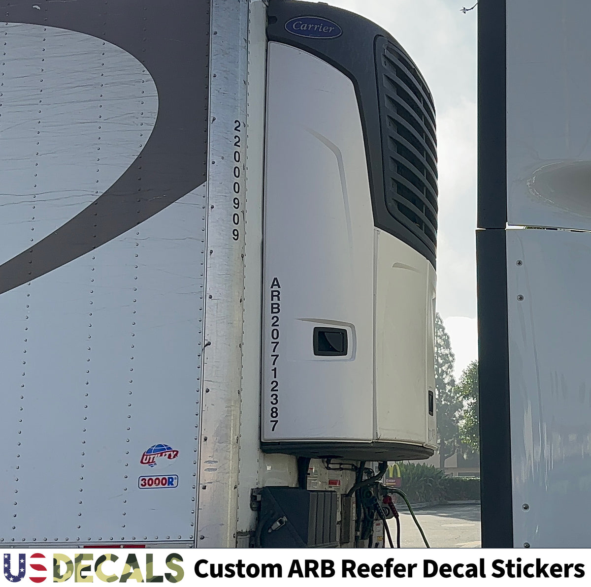 CARB ARB Reefer California Resource Board Number Decal Sticker, 2 Pack ...