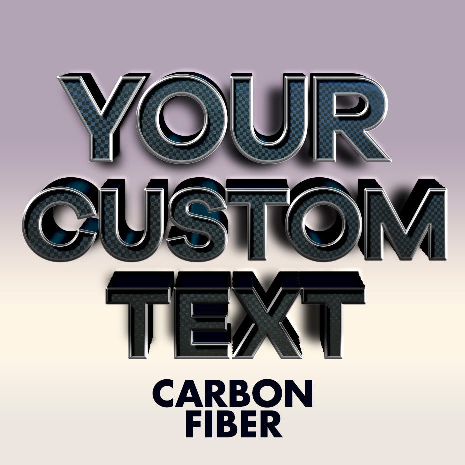 Your Custom Text Decal Sticker (Carbon Fiber), 2 Pack – US Decals