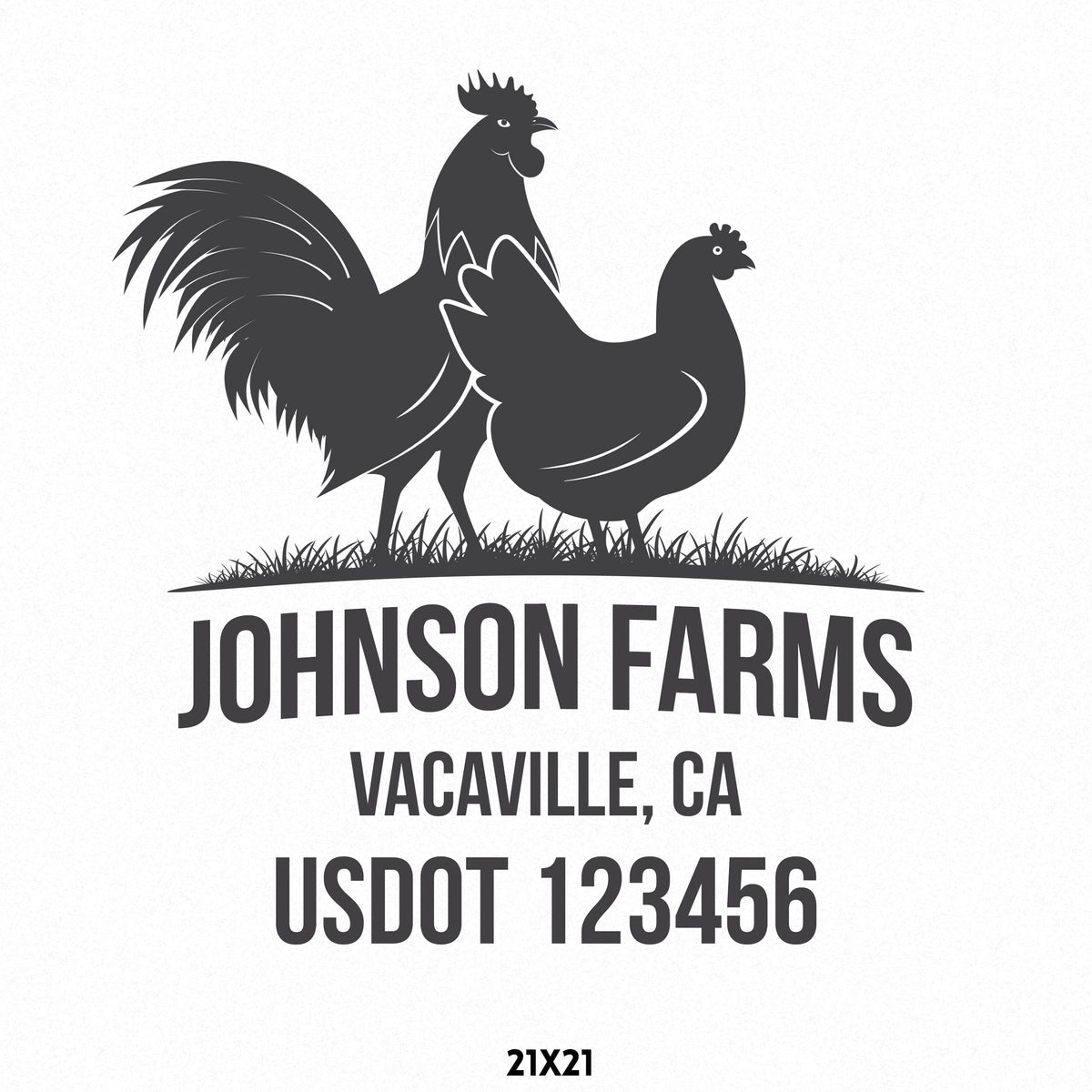 Farm Company Name Truck Decal (USDOT), 2 Pack – US Decals