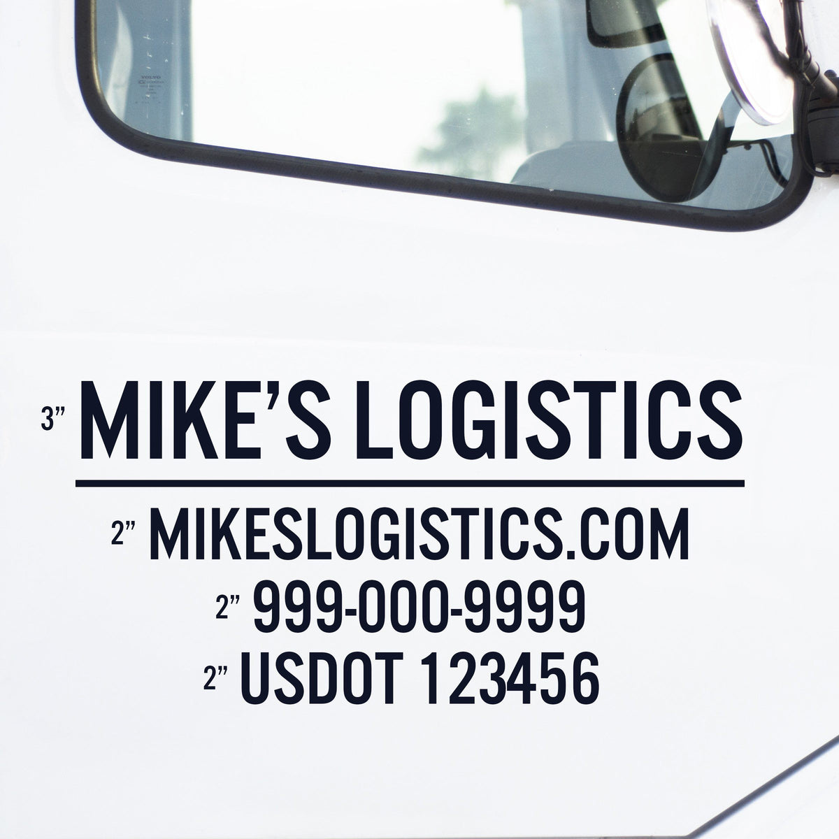 Company Name with Three Lines Decal, 2 Pack – US Decals