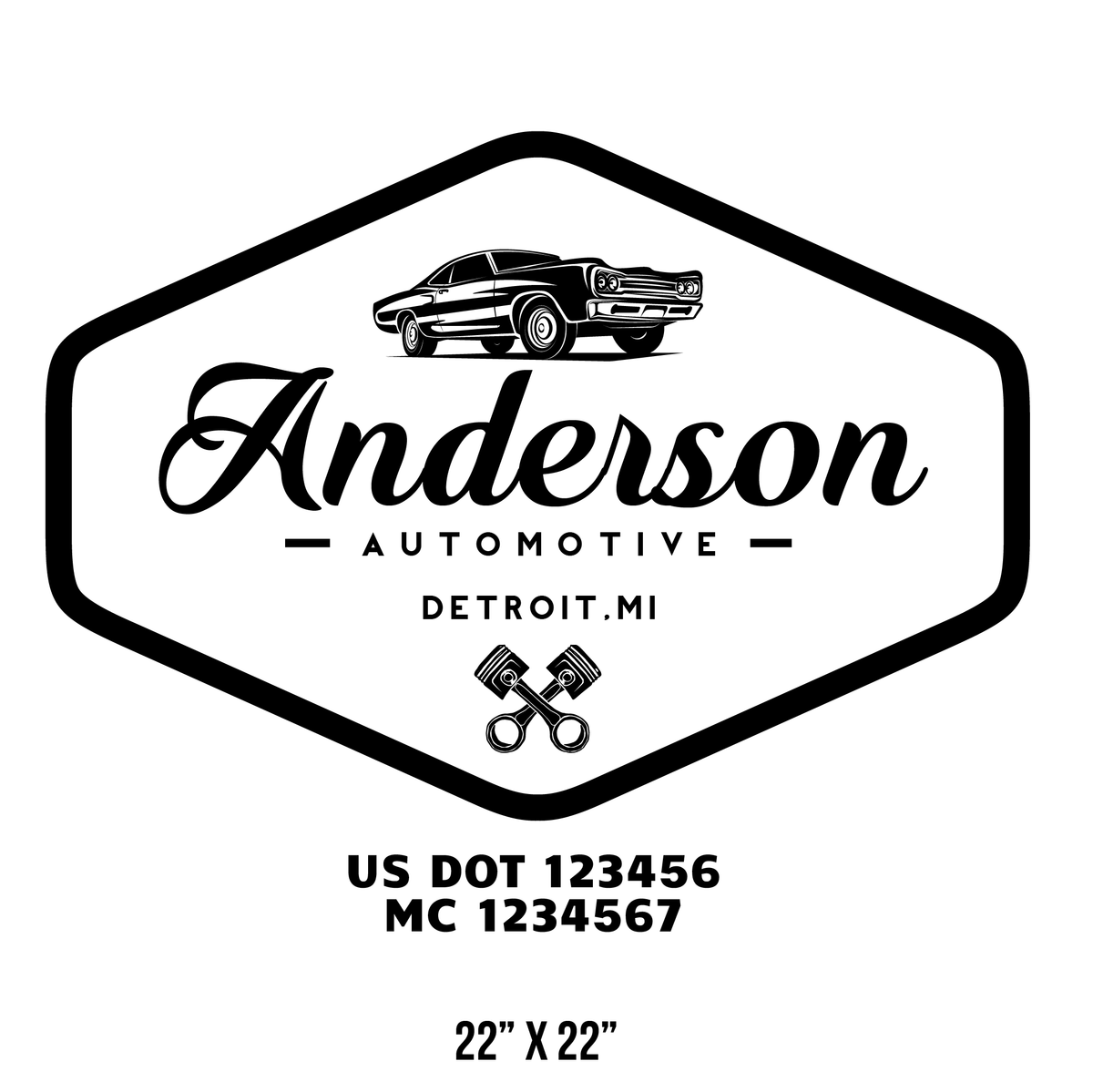 Mechanic, Auto Repair, Auto Body Shop Company Decal, 2 Pack – US Decals