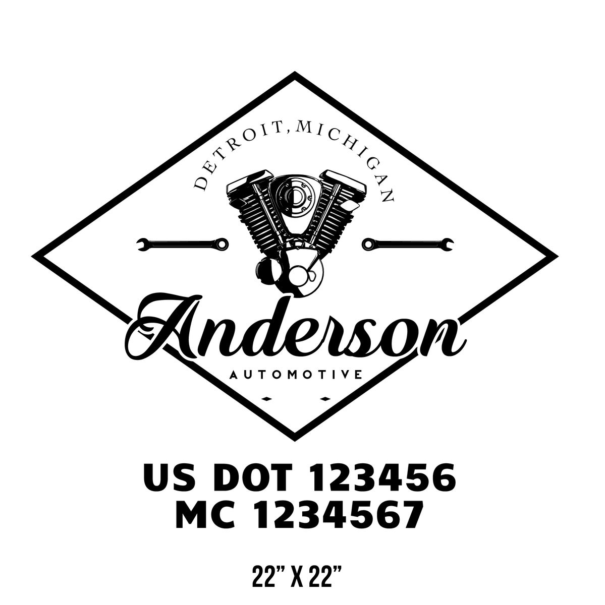 Mechanic, Auto Repair, Auto Body Shop Company Decal, 2 Pack – US Decals