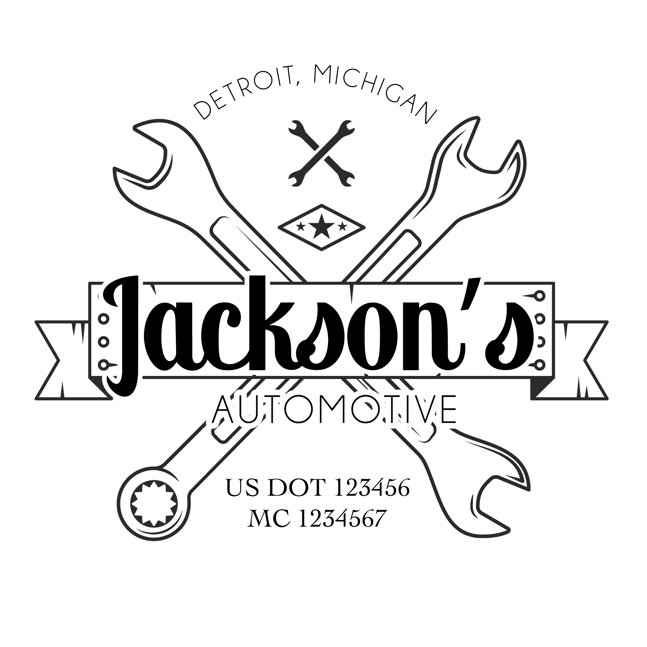 Mechanic, Auto Repair, Auto Body Shop Company Decal, 2 Pack – US Decals